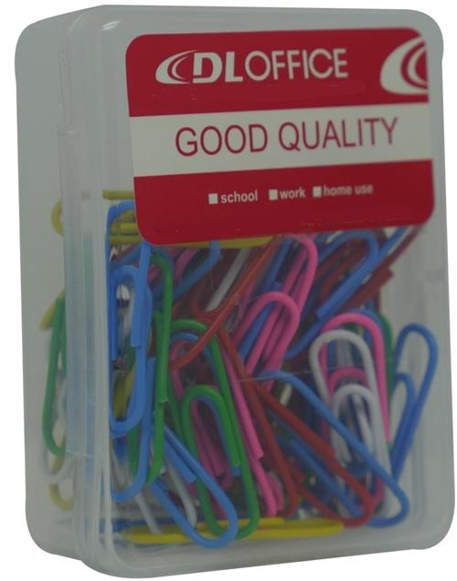 DLOffice Multicolour 28mm Paper Clips Plastic Tub - 8-Digit Store