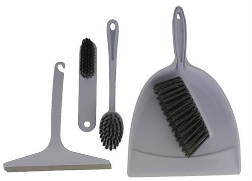 Casey 5 Pack Dust Pan Broom Set White - 8-Digit Store