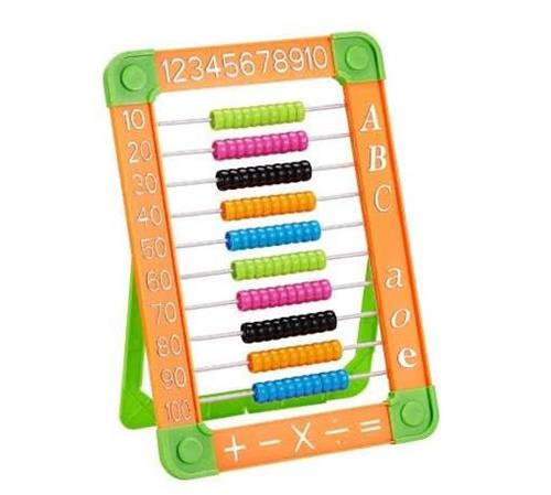 Brainware Bear Orange Plastic Abacus 100 Beads - 8-Digit Store