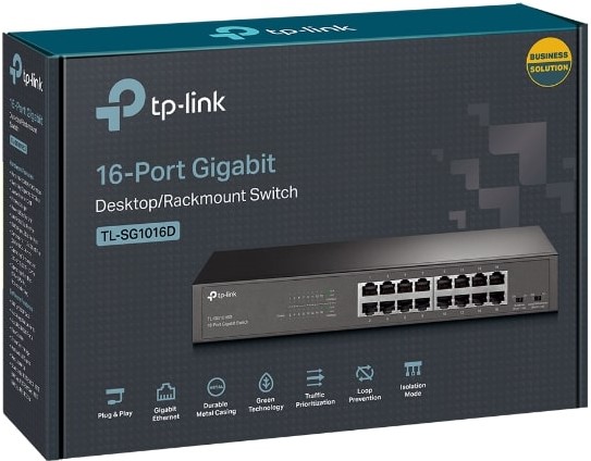 TP-Link 16-Port Gigabit Desktop Rackmount Switch - 8-Digit Store